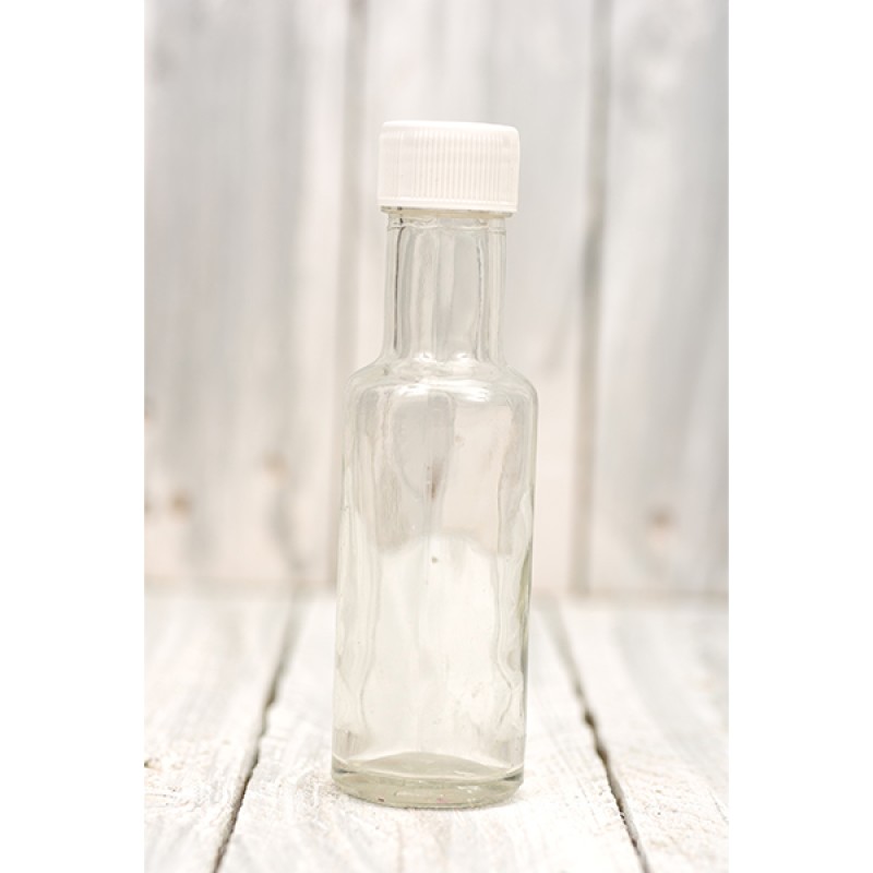 Μπουκάλι με λευκό καπάκι πλαστικό 100ml